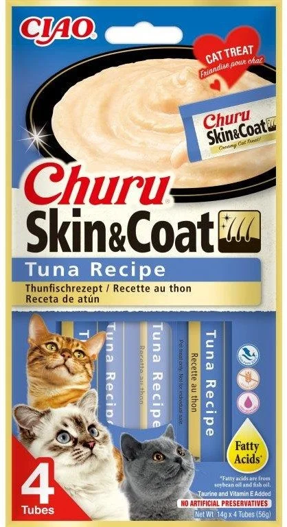 Churu Cat Skin&Coat Tuna Recipe 4x14g (4262365736710) | TSBOHEMIA.CZ