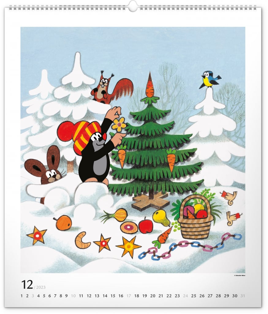 Nástěnný kalendář Krteček 2023, 48 × 56 cm (PGN-30933) | TSBOHEMIA.CZ